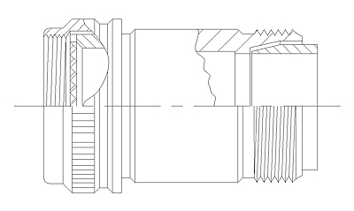 E05 - ADAPTER, Strain Relief, EMI/RFI, Single Ring