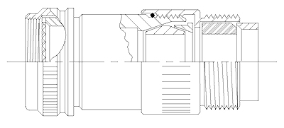 E07 - ADAPTER, Strain Relief, EMI/RFI, Dual Bevel Rings, Environmental ...