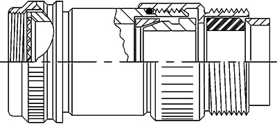 E01 - ADAPTER, Strain Relief, EMI/RFI, Dual Rings, Environmental
